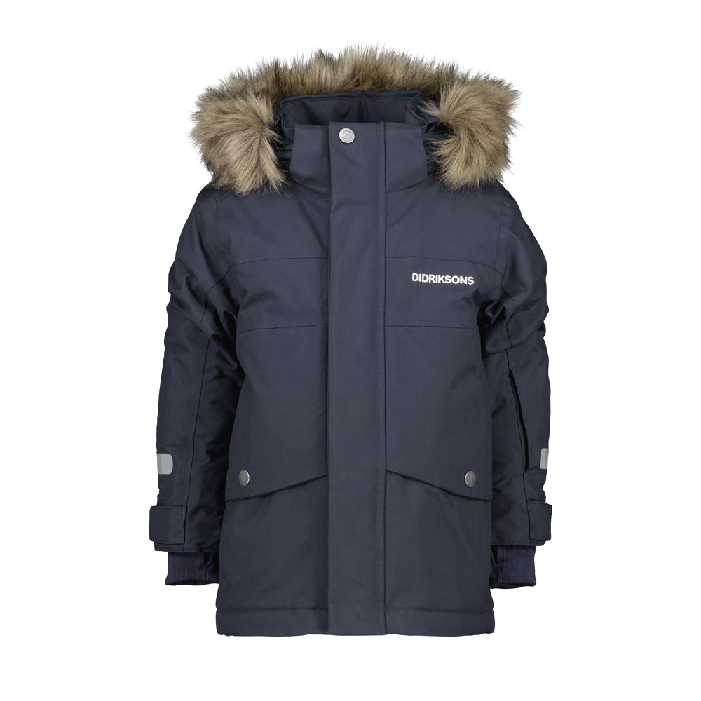 Didriksons Bjärven Kids Parka (Navy) – Little Adventure Shop