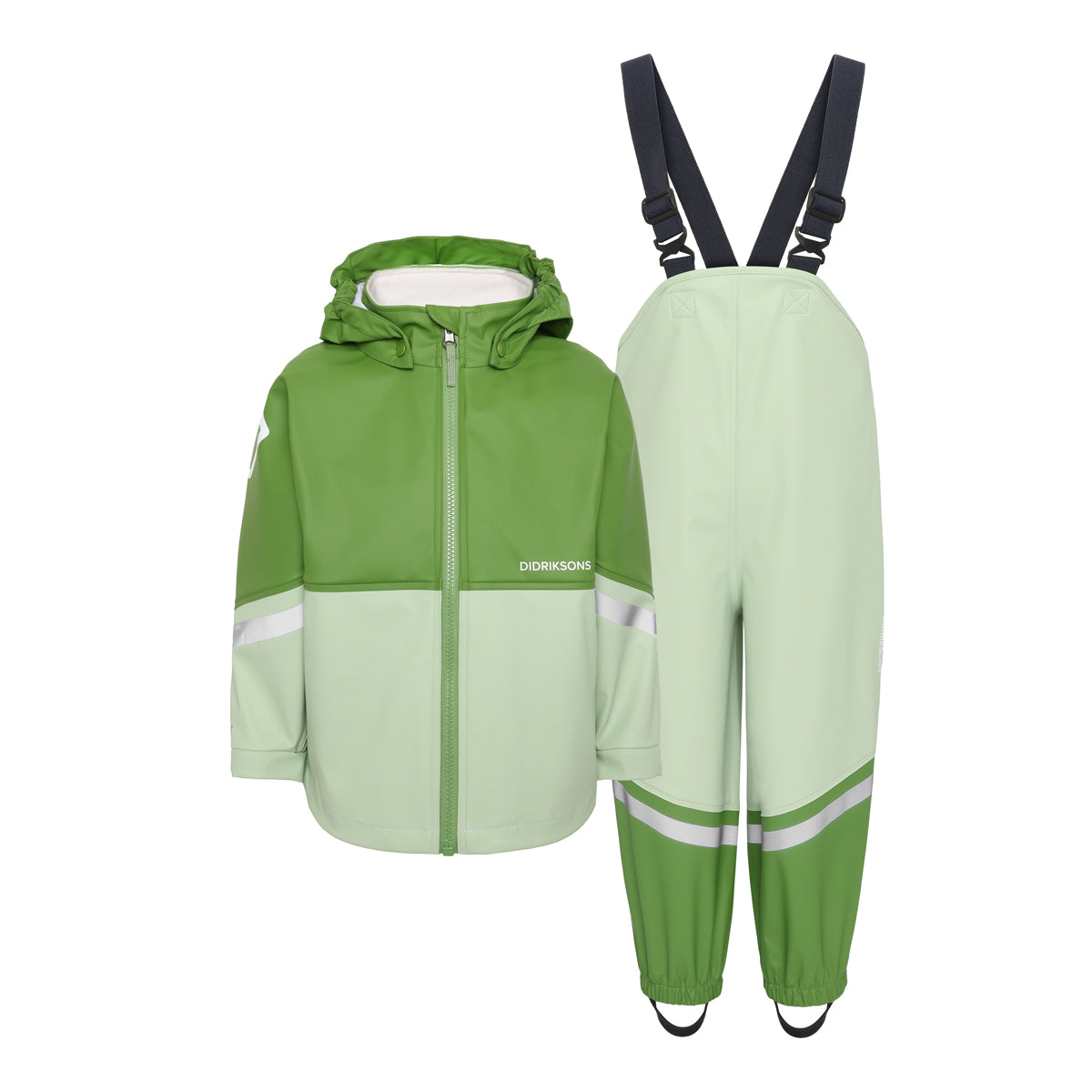 Didriksons Waterman Kids Waterproof Jacket & Dungarees (Light Algae ...