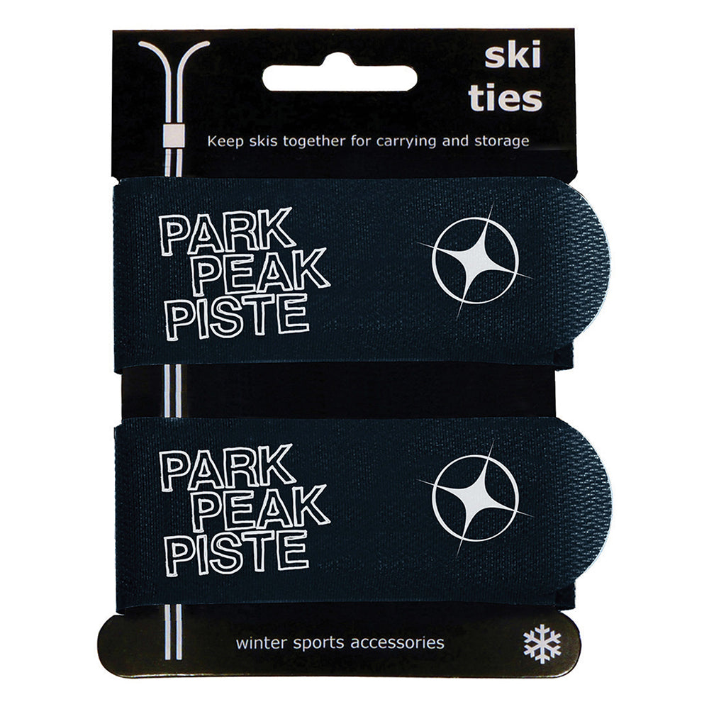 Jumbo Ski Ties with Name Tag (Black) – Little Adventure Shop